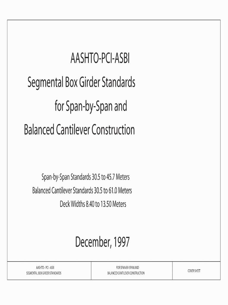 AASHTO PCI ASBI Box Girder Sections | PDF