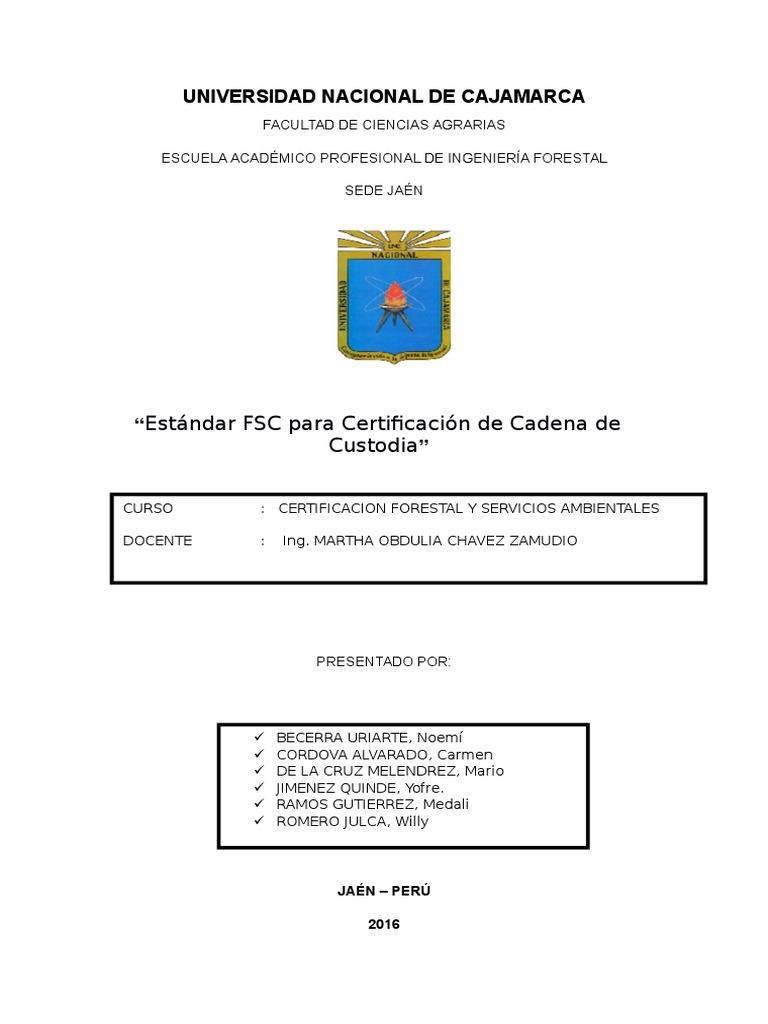 Resumen FSC COc | PDF | Outsourcing | Distribución (comercial)