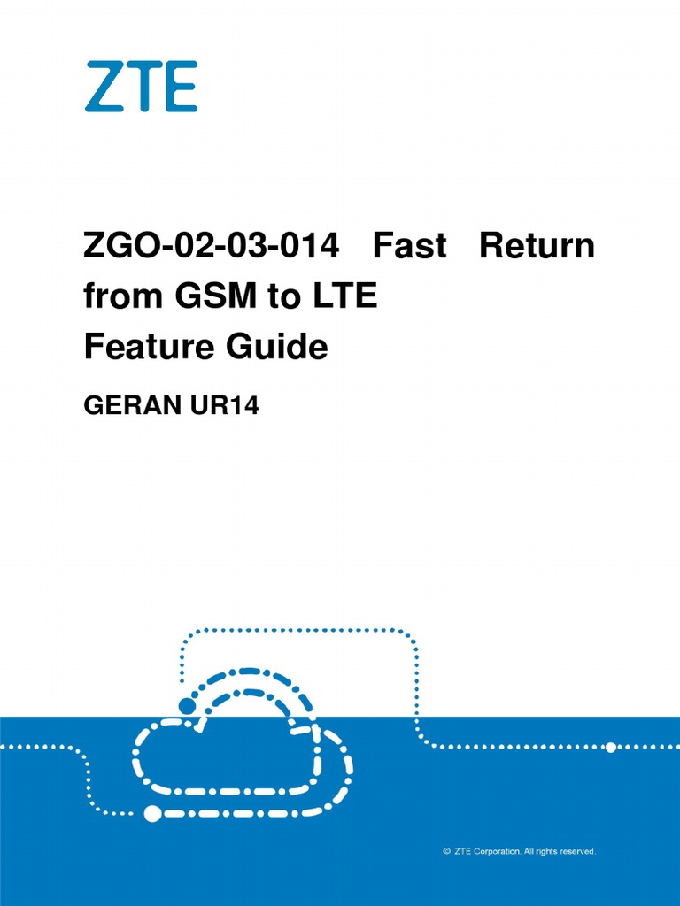 Fast Return From GSM To LTE Feature Guide (ZTE) PDF | PDF | Lte ...