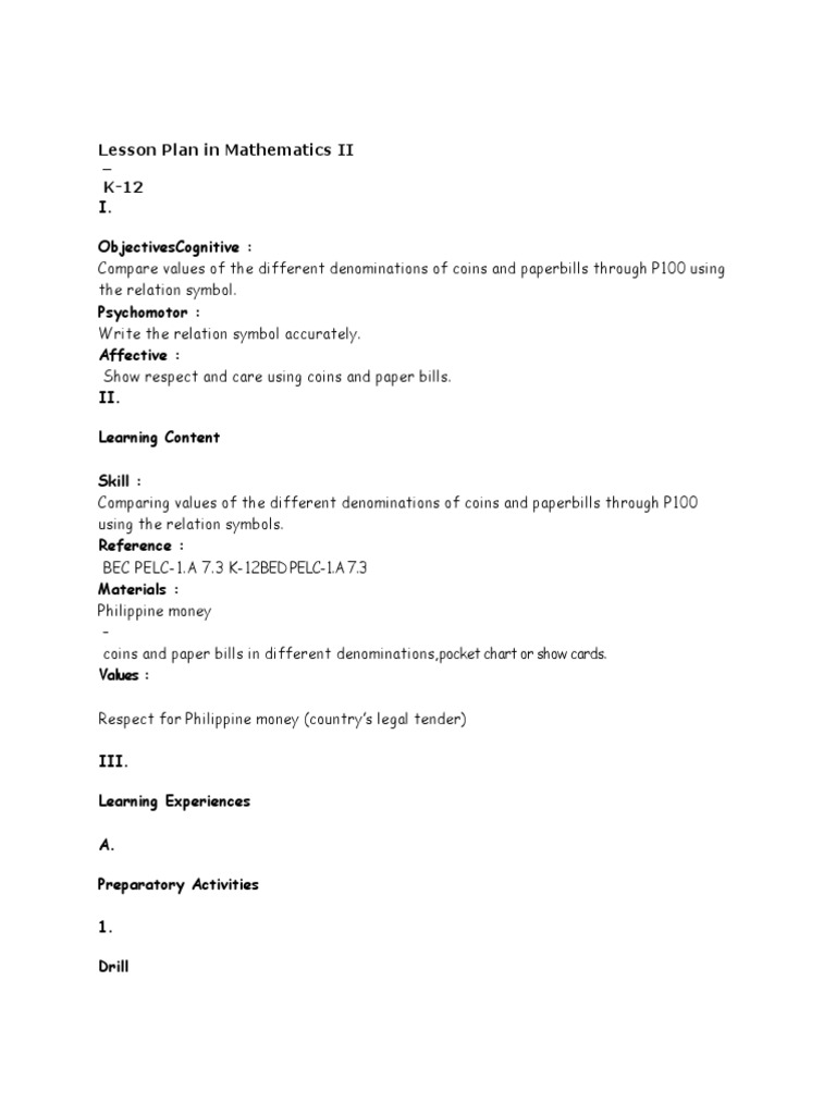 Lesson Plan | PDF