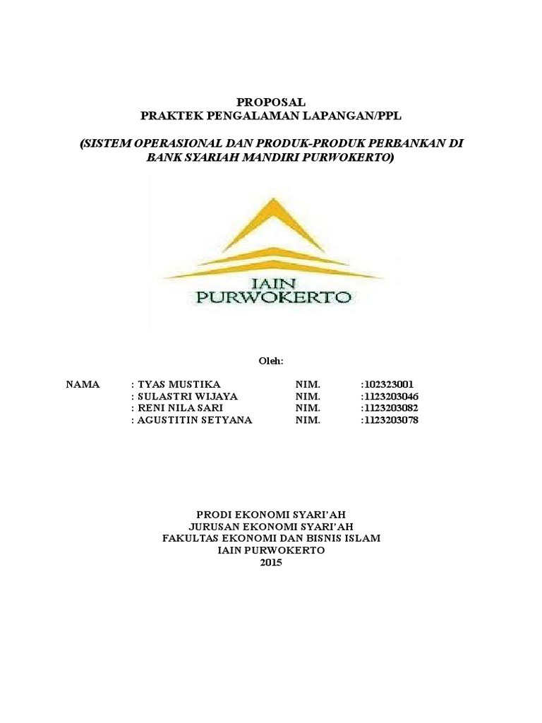 Proposal Pengajuan PPL | PDF | Bisnis