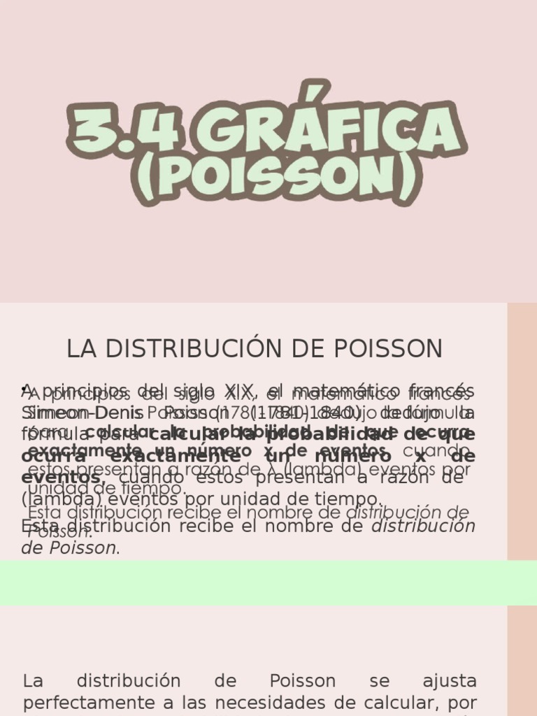 Gráfica de La Distribución de Poisson | PDF
