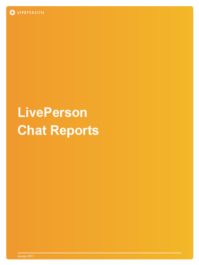 LivePerson Chat Reports | PDF | Call Centre | Usability