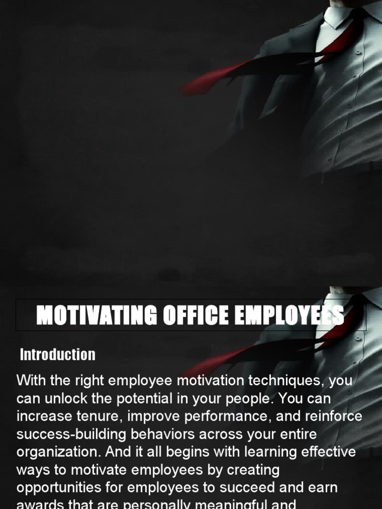 Motivating Office Employees | PDF | Motivation | Motivational