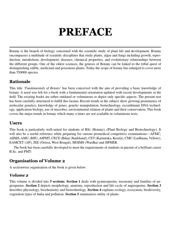 Preface | PDF | Plants | Botany