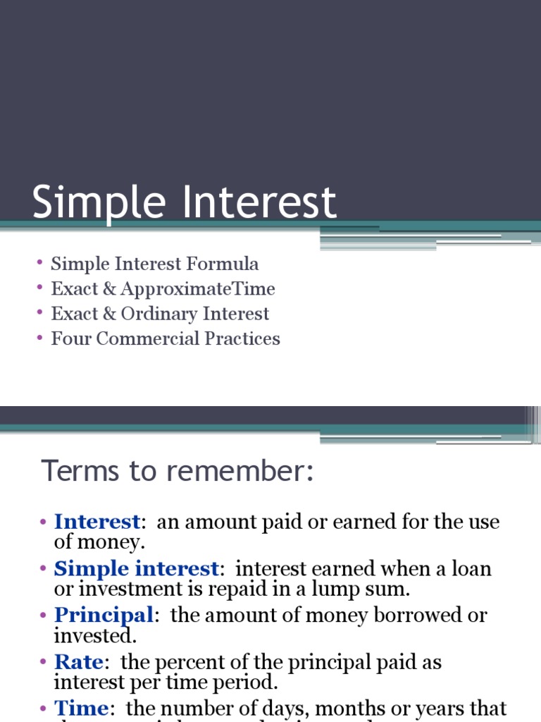 Simple Interest | PDF | Interest | Bonds (Finance)