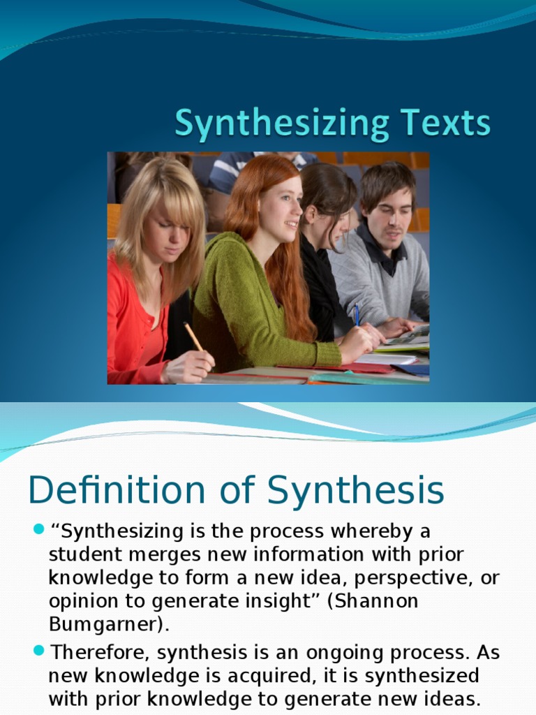 Synthesis Skills for Students | PDF | Knowledge | Communication
