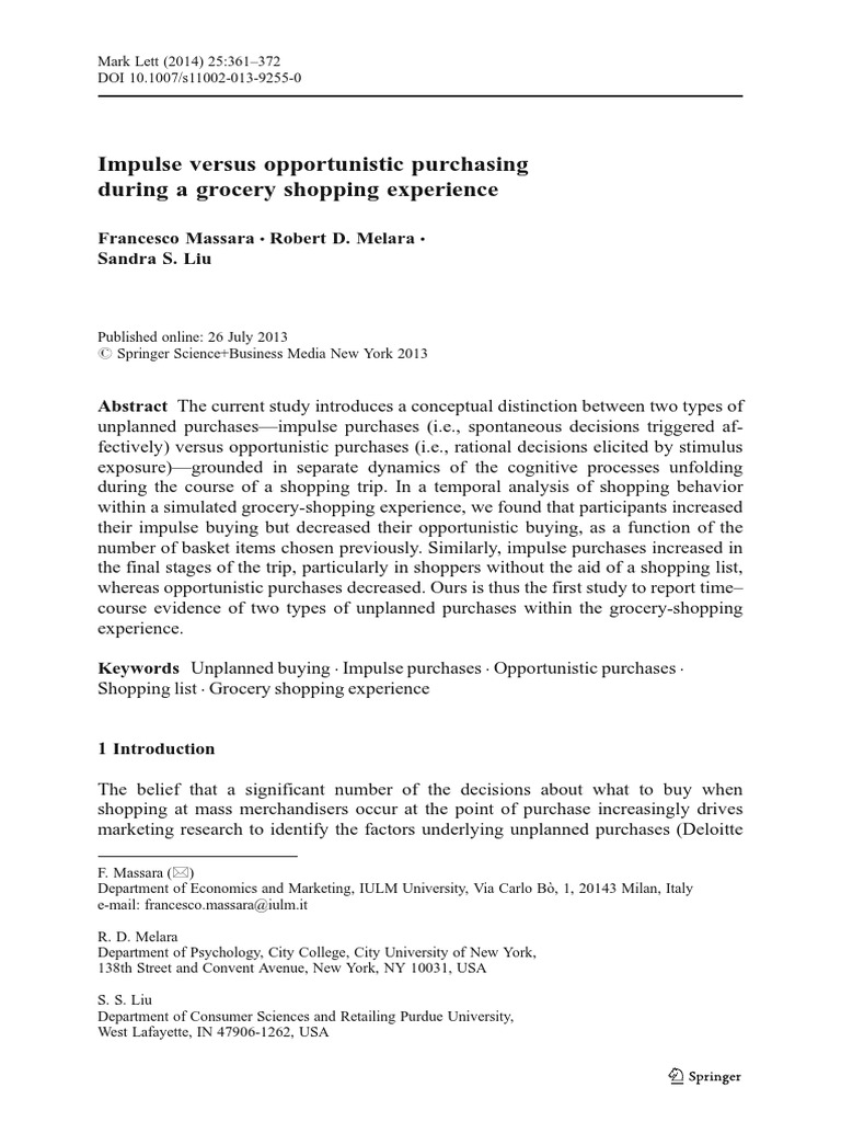 Rook - 1987 - The Buying Impulse | PDF | Self Control | Self-Management
