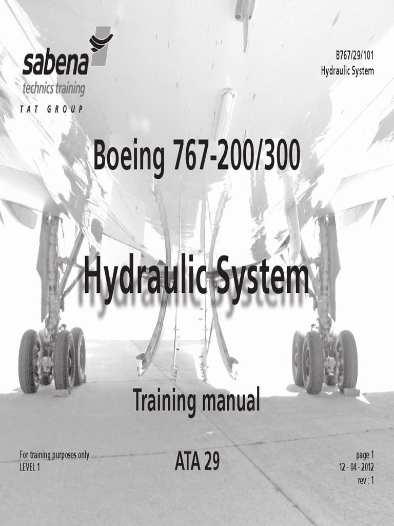 B767 Hydraulic System Training Manual | PDF | Valve | Pump