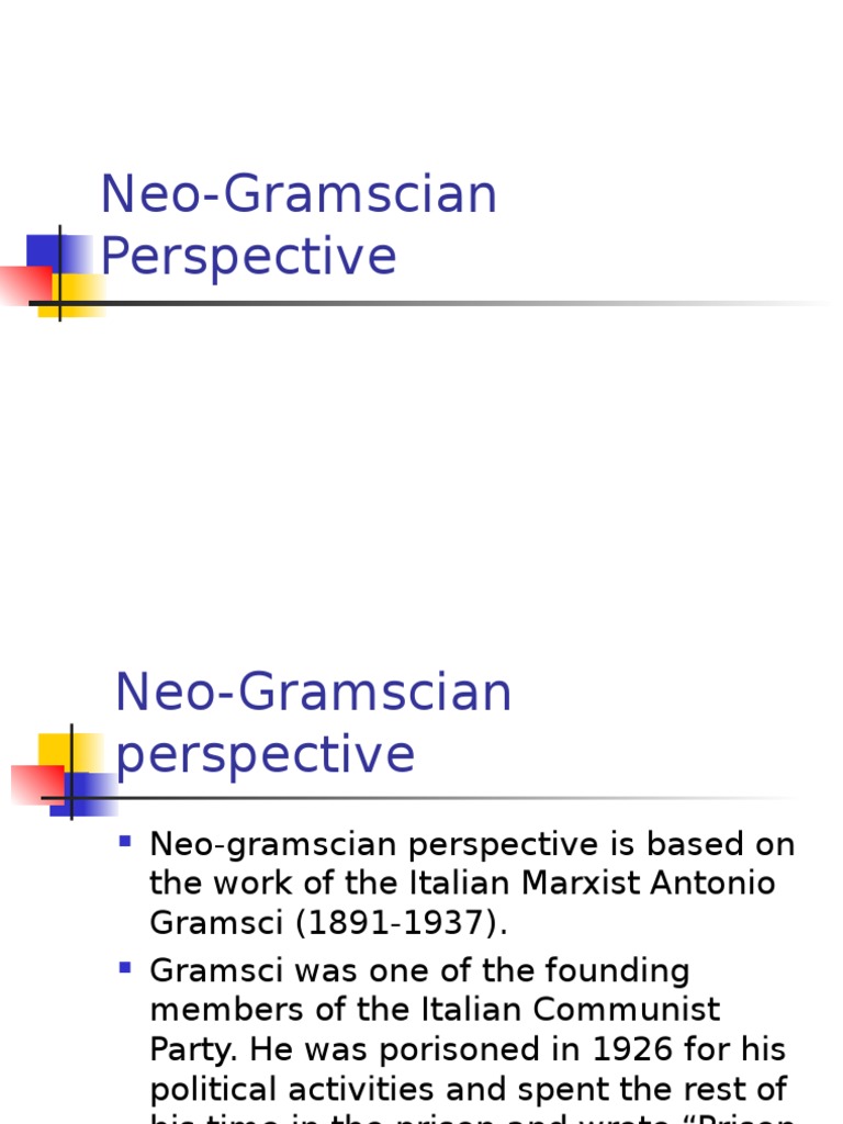 Neo-Gramscian Theory | PDF | Antonio Gramsci | Hegemony