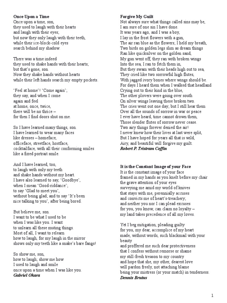 Csec 2015-2017 Poems | PDF | Nature