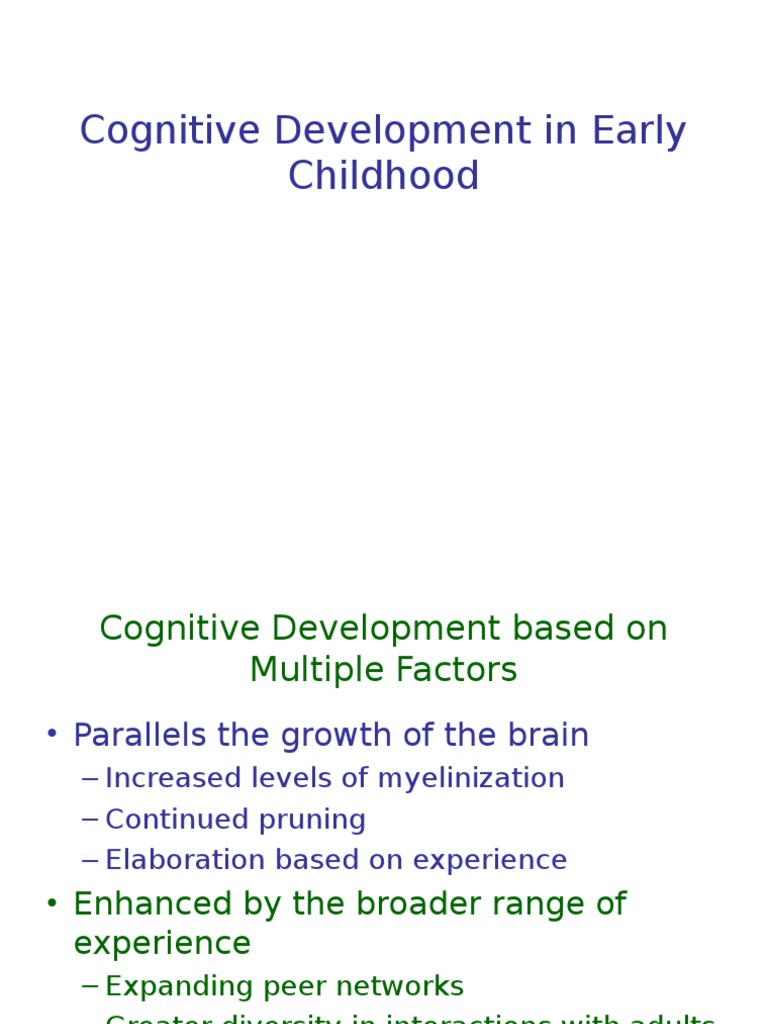 Cognitive Development in Early Childhood | Download Free PDF | Cognitive Development | Language ...