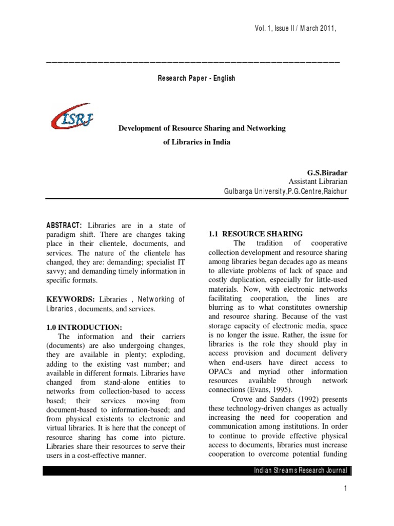 Research Paper - English: Vol. 1, Issue II / March 2011 | PDF ...