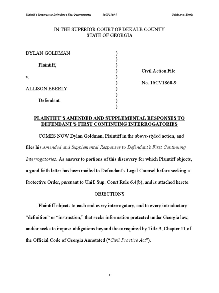 Amendedn Interrogatory Response | PDF