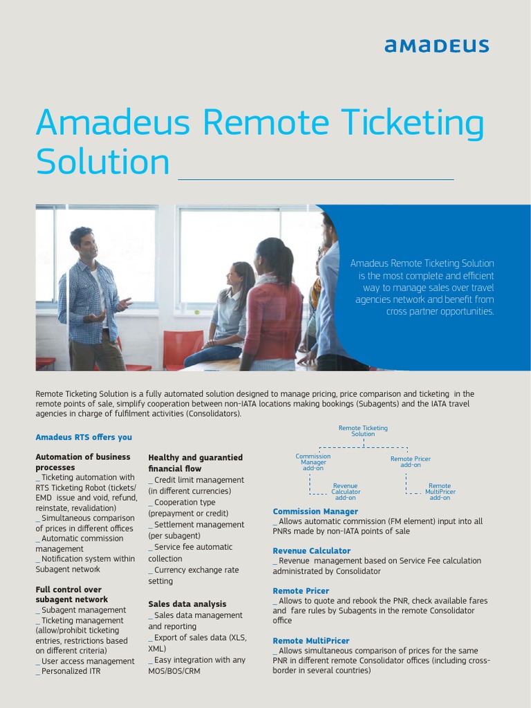 Amadeus RTS | PDF | Point Of Sale | Automation