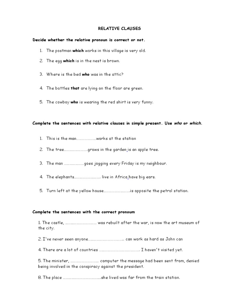 Relative Clauses | PDF