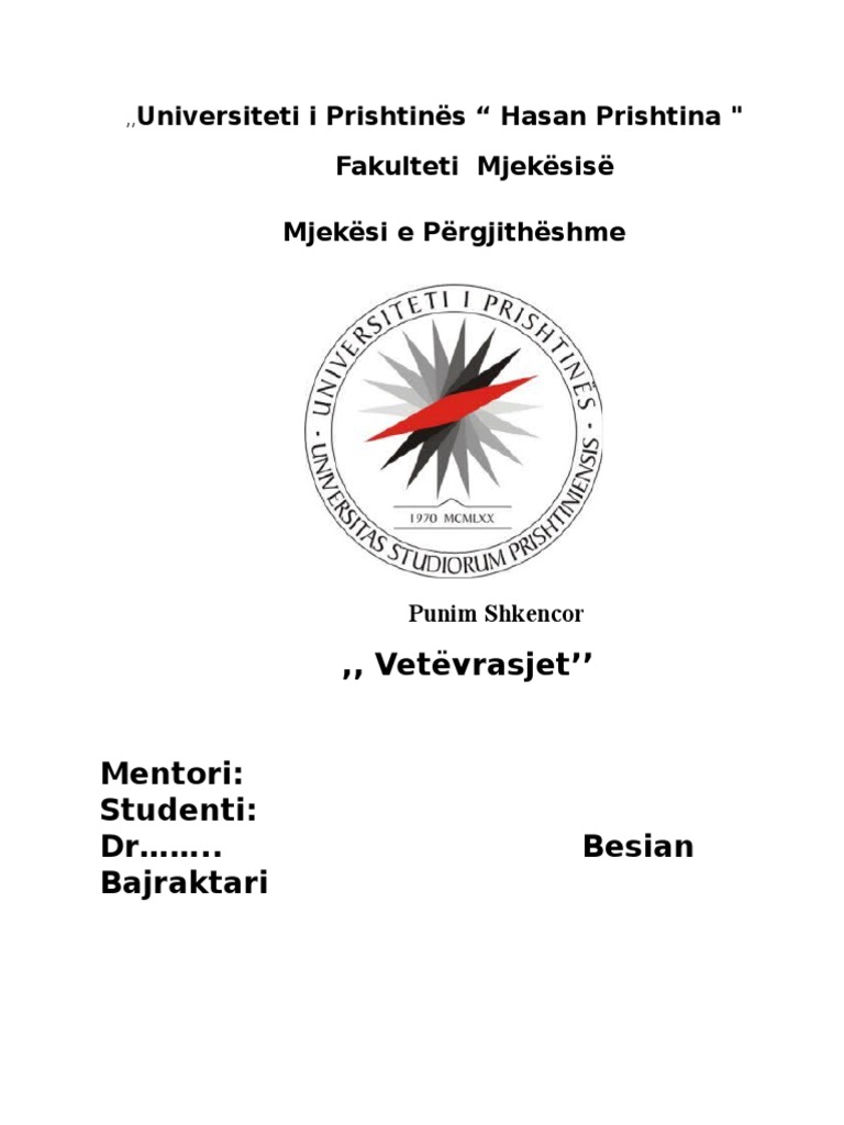 Punim Shkencor -Vetëvrasjet ( Suicidi)