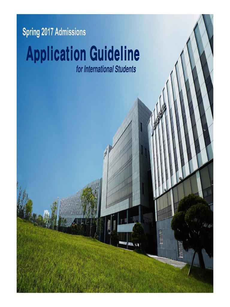 KDI Admission Guidelines For International Students | PDF | Academic ...