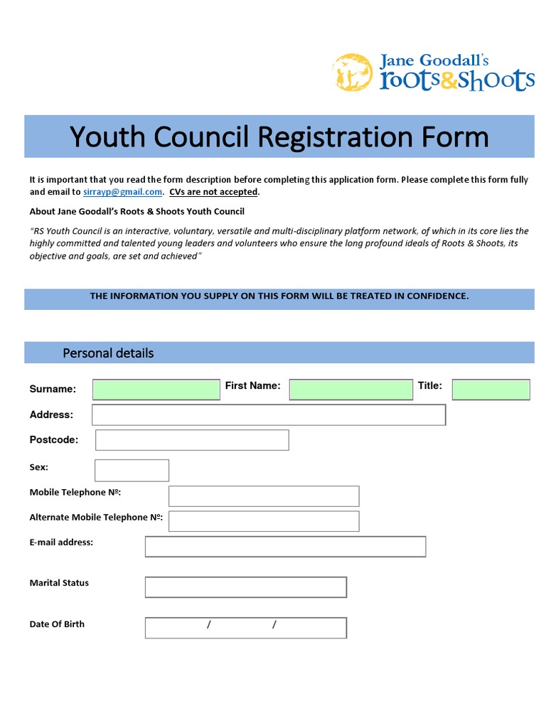 RS Youth Council Tanzania Registration | PDF | Communication | Employment