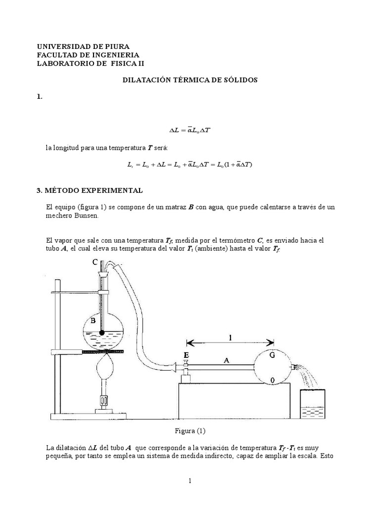 Dilatación Térmica de Sólidos | PDF | Expansión térmica | Temperatura