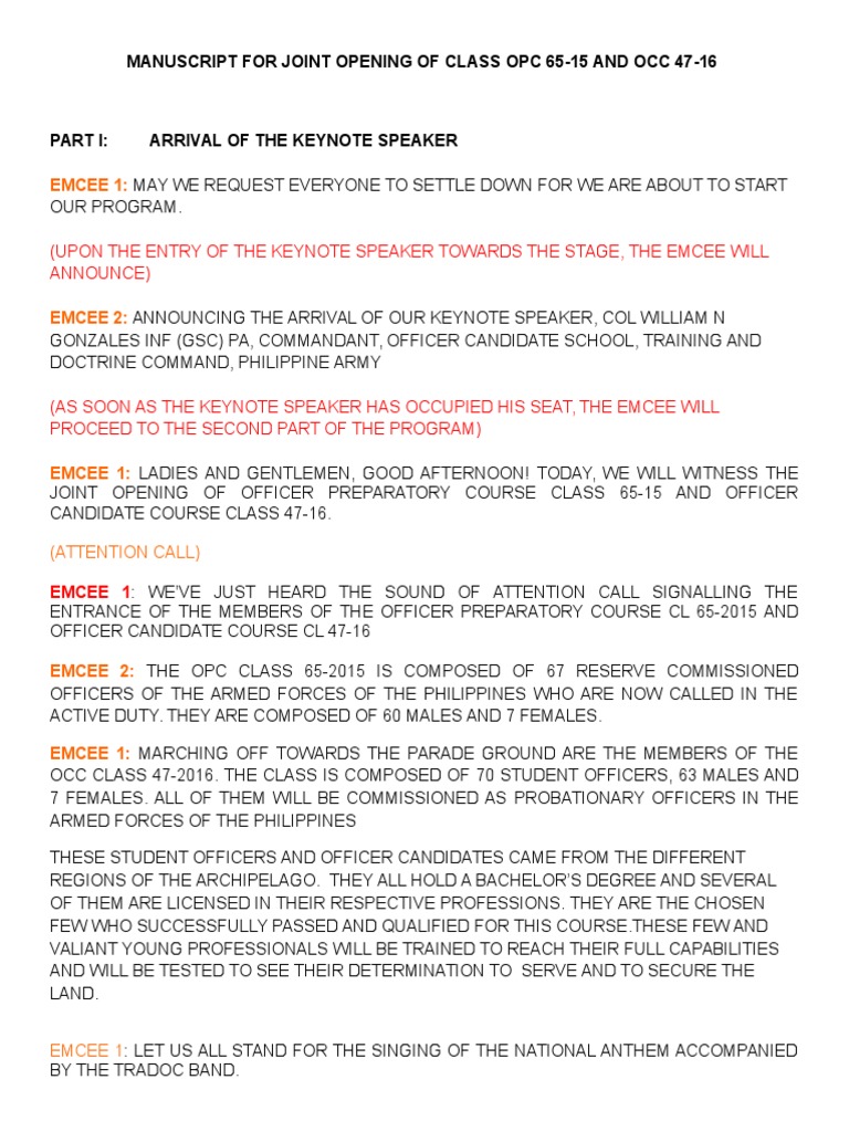 Manuscript For The Reception Rites of | Download Free PDF | Military Of ...