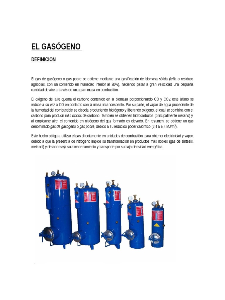 EL Gasogeno | PDF | Combustibles | Combustión