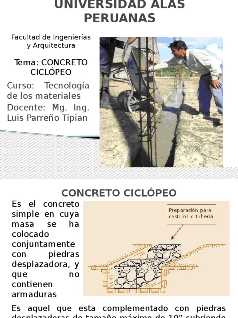 Concreto Ciclopeo | PDF | Fundación (Ingeniería) | Construyendo tecnología