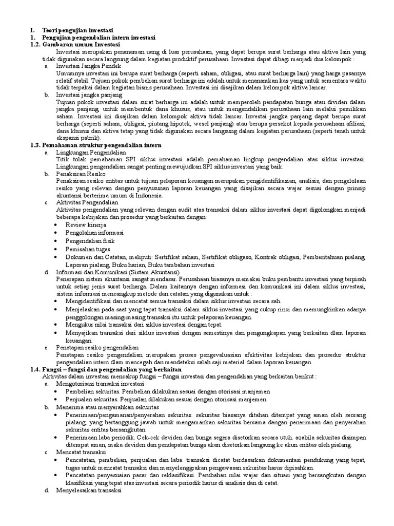 Audit Investasi | PDF