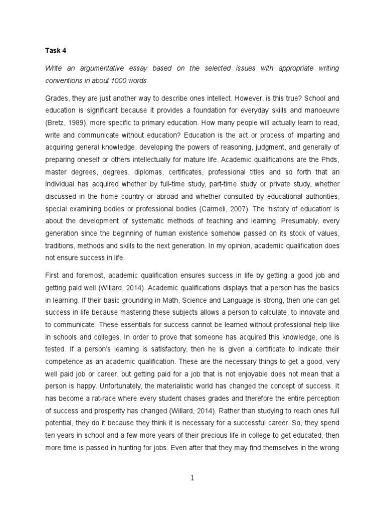 Write An Argumentative Essay Based On The Selected Issues With ...