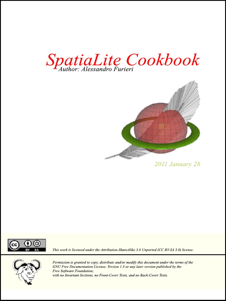 SpatiaLite Cookbook | PDF | Sql | Databases