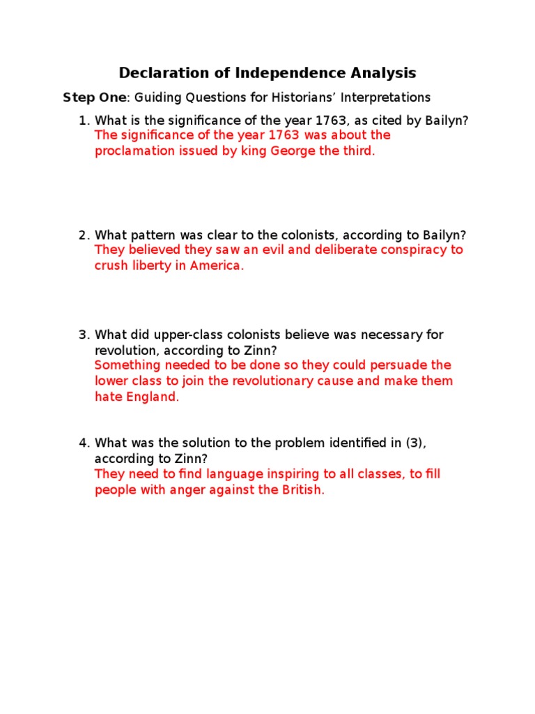 09-22-2016 Declaration of Independence Analysis | PDF | United States ...