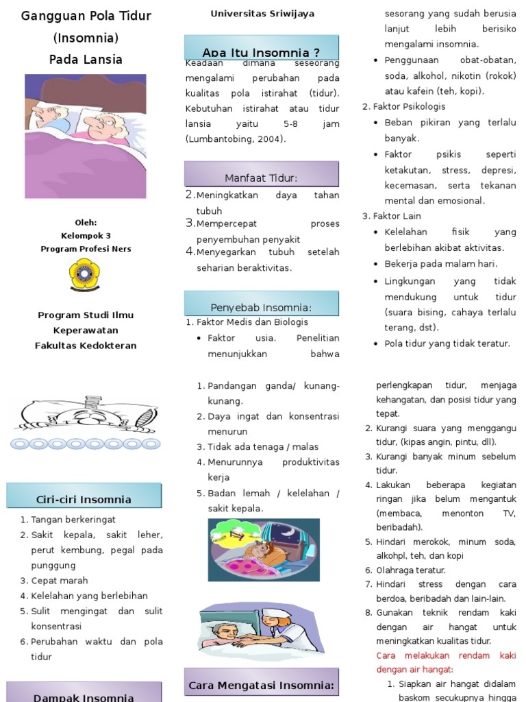 Gangguan Tidur pada Lansia dan Solusinya | PDF | Pengembangan Diri ...
