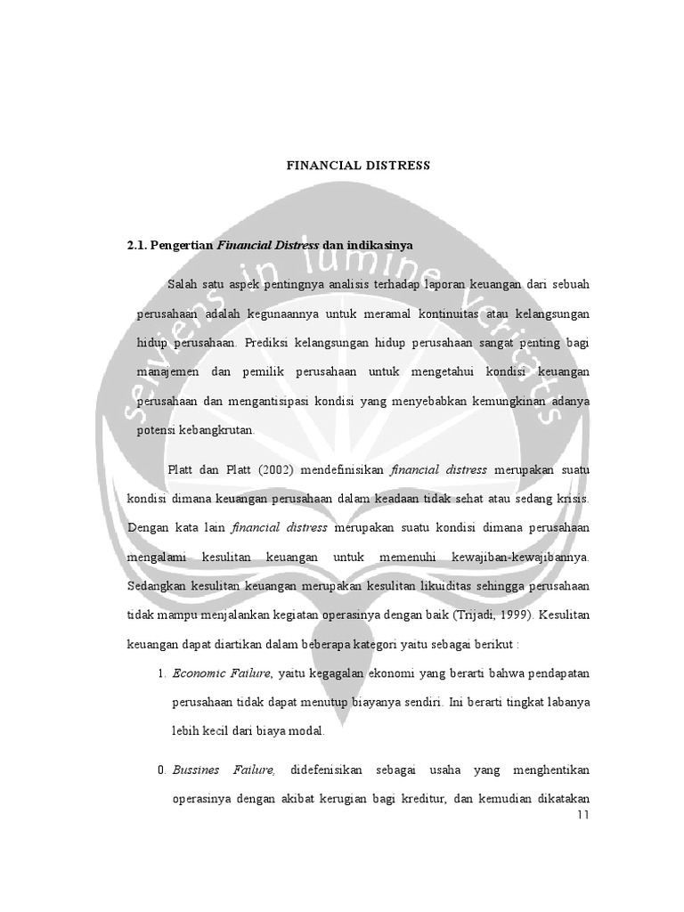 Prediksi Financial Distress | PDF