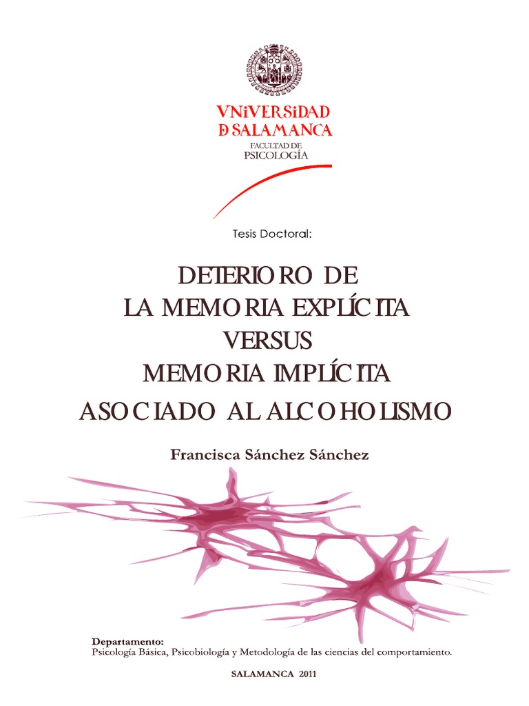 Estudio Completo de Memoria Explicita e Implicita | Memoria | Concepto