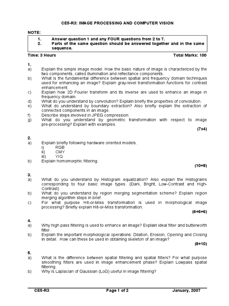 (WWW - Entrance-Exam - Net) - DOEACC - C Level Image Processing and ...