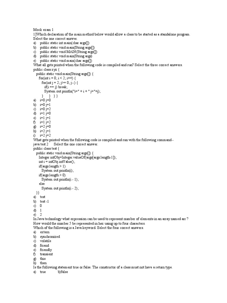 Java Test Pdf Method Computer Programming Class Computer Programming 8495