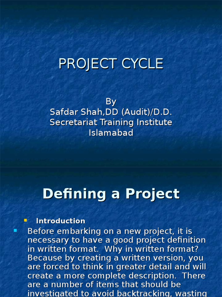 Project Cycle | PDF | Net Present Value | Project Management