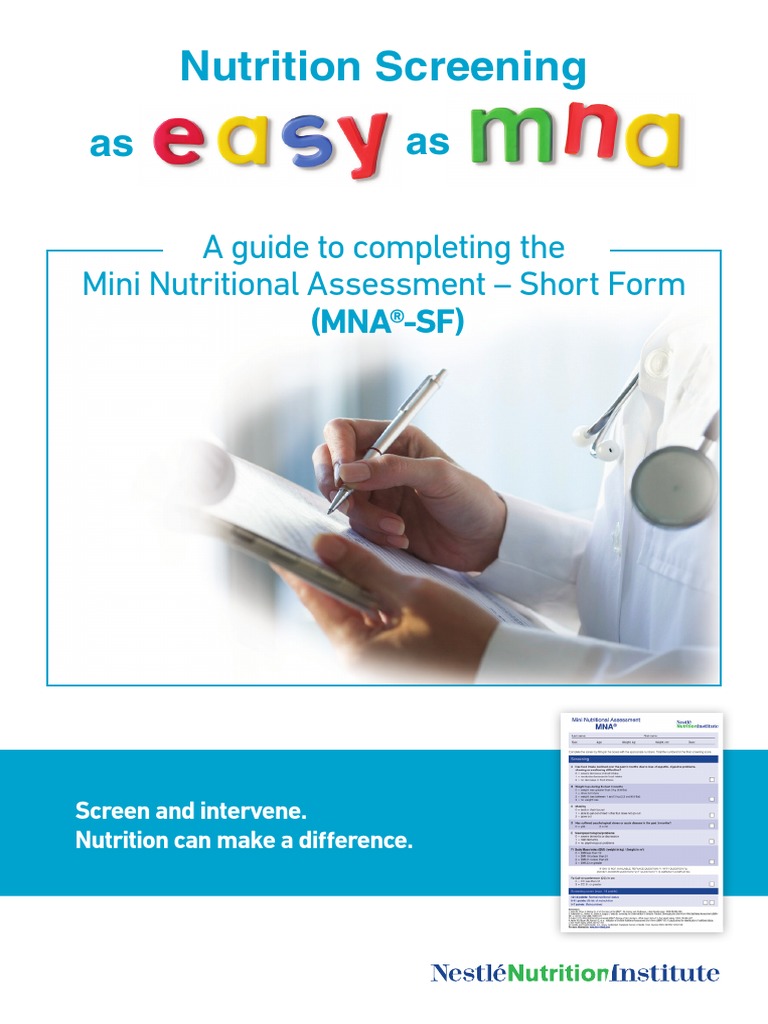 Mna SF Guide PDF | PDF | Body Mass Index | Malnutrition