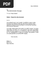 Salary Increment Request Letter | PDF | Business