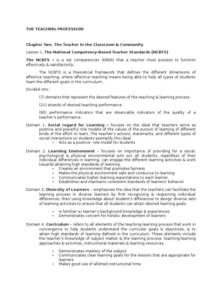 The Teaching Profession | PDF | Educational Assessment | Learning