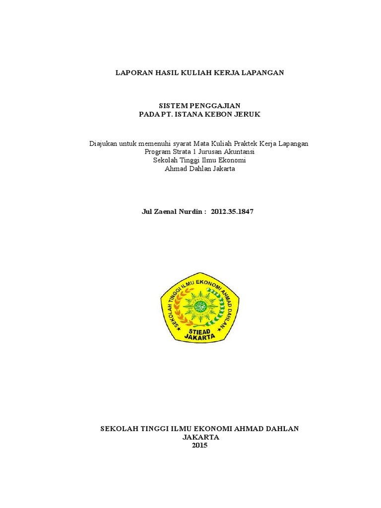 Laporan KKL | PDF