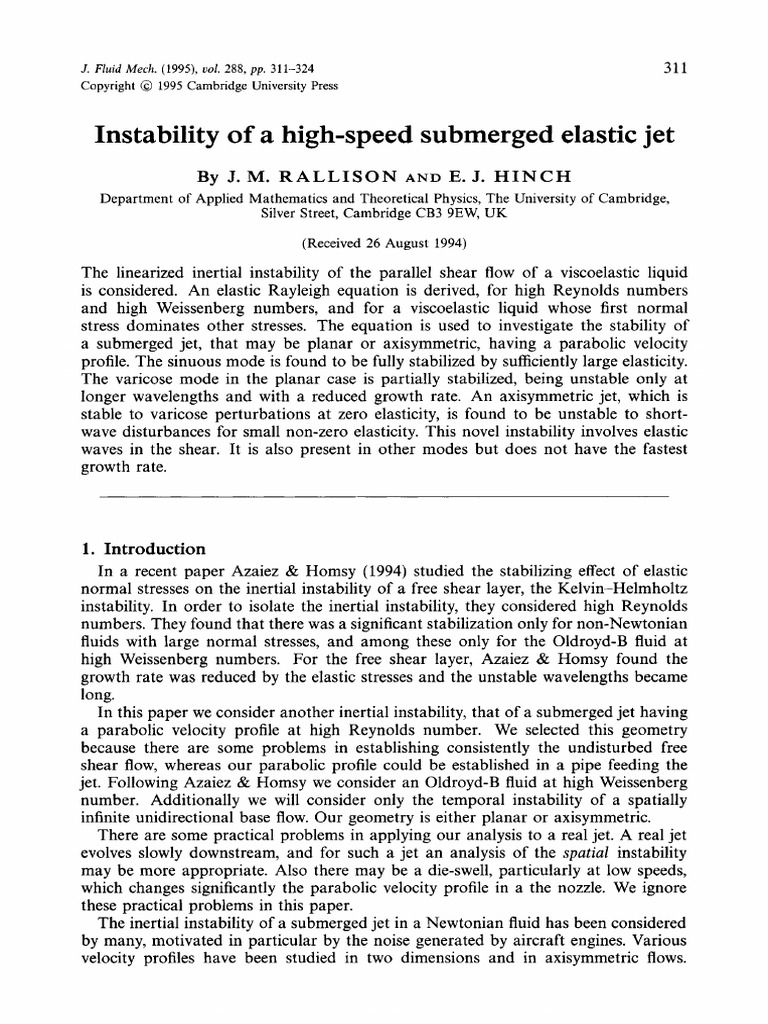 Elastic Rayleigh Eq | PDF | Fluid Dynamics | Reynolds Number