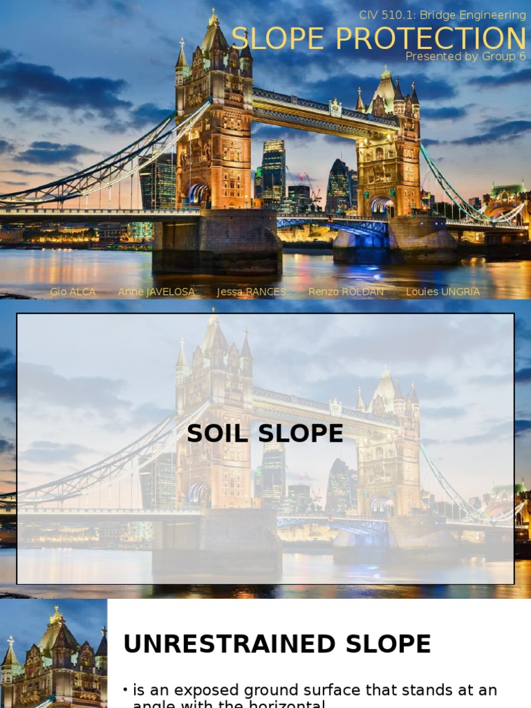 Types of Slope Protection | PDF | Solid Mechanics | Mechanical Engineering