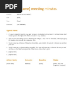 Matters Arising Template | PDF
