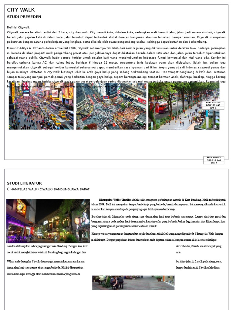 City Walk | PDF | Bisnis | Perjalanan