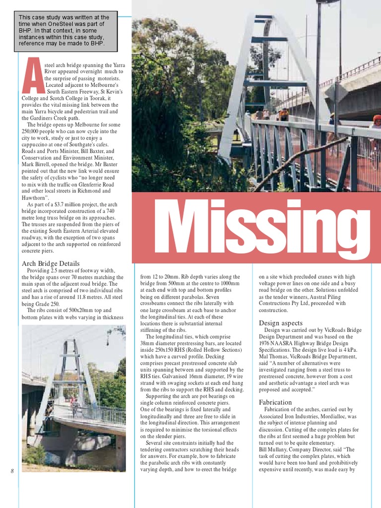 Missing: Arch Bridge Details | PDF | Prestressed Concrete | Bridge