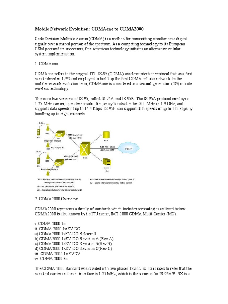 Evolution of Cdma | Download Free PDF | Mobile Telecommunications | Media Technology