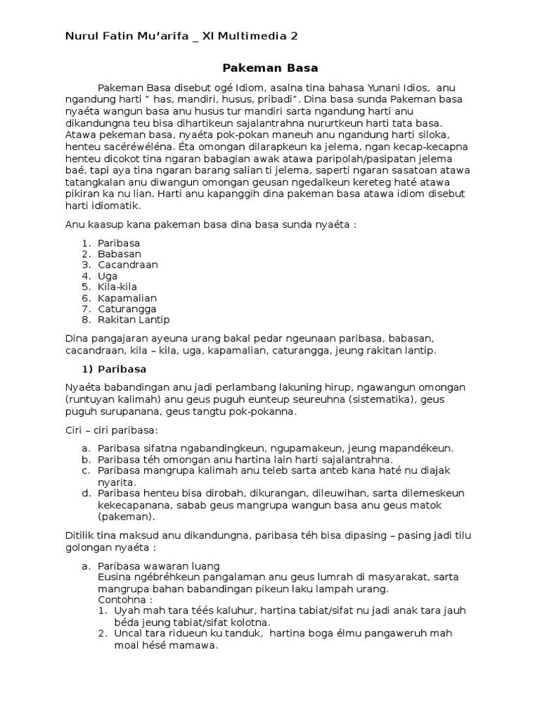 Pakeman Basa | PDF