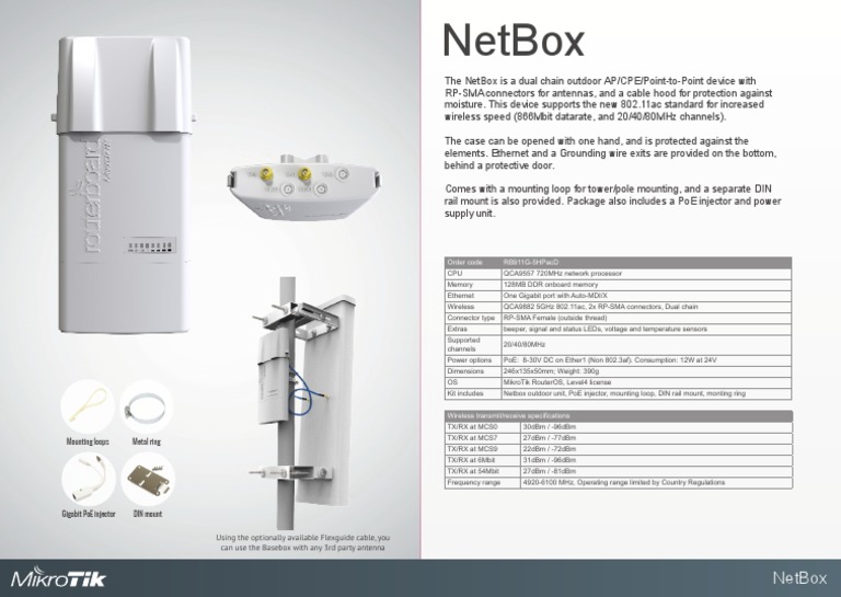 Netbox: Using The Optionally Available Flexguide Cable, You Can Use The ...