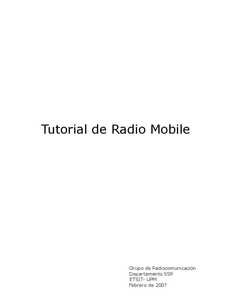 Manual Radio Mobile | PDF | Antena (Radio) | Gsm